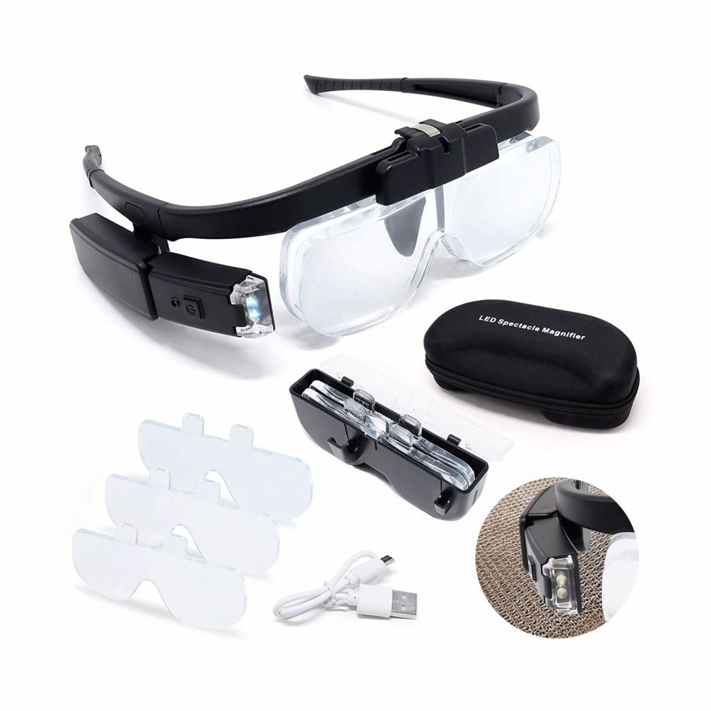 Lupa Lente Recargable con 3 Lentes de Aumento y Luz LED NO.11642DC ...