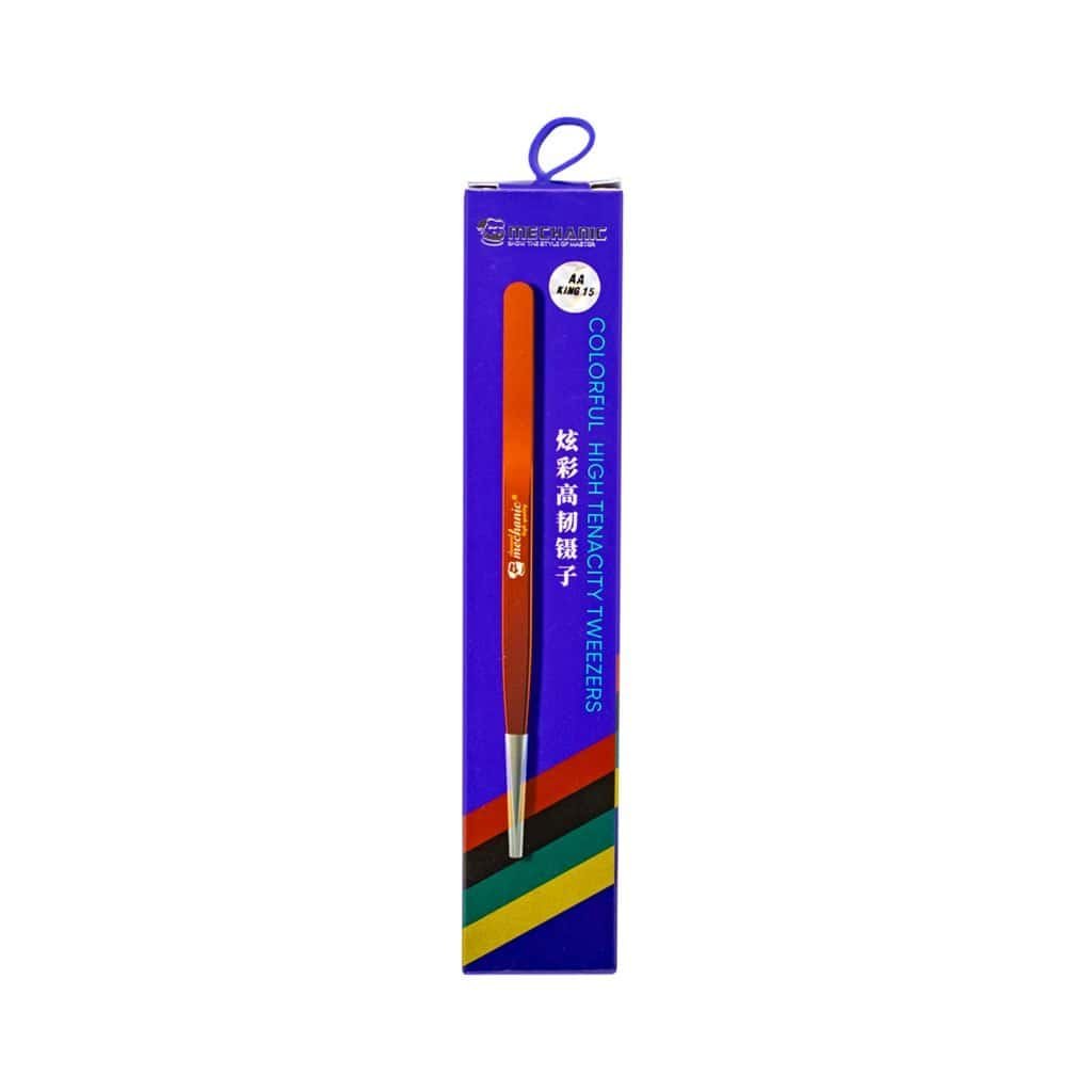 Pinza Antiestática Punta Fina Curva AA-KING15 MECHANIC - Mihaba.com
