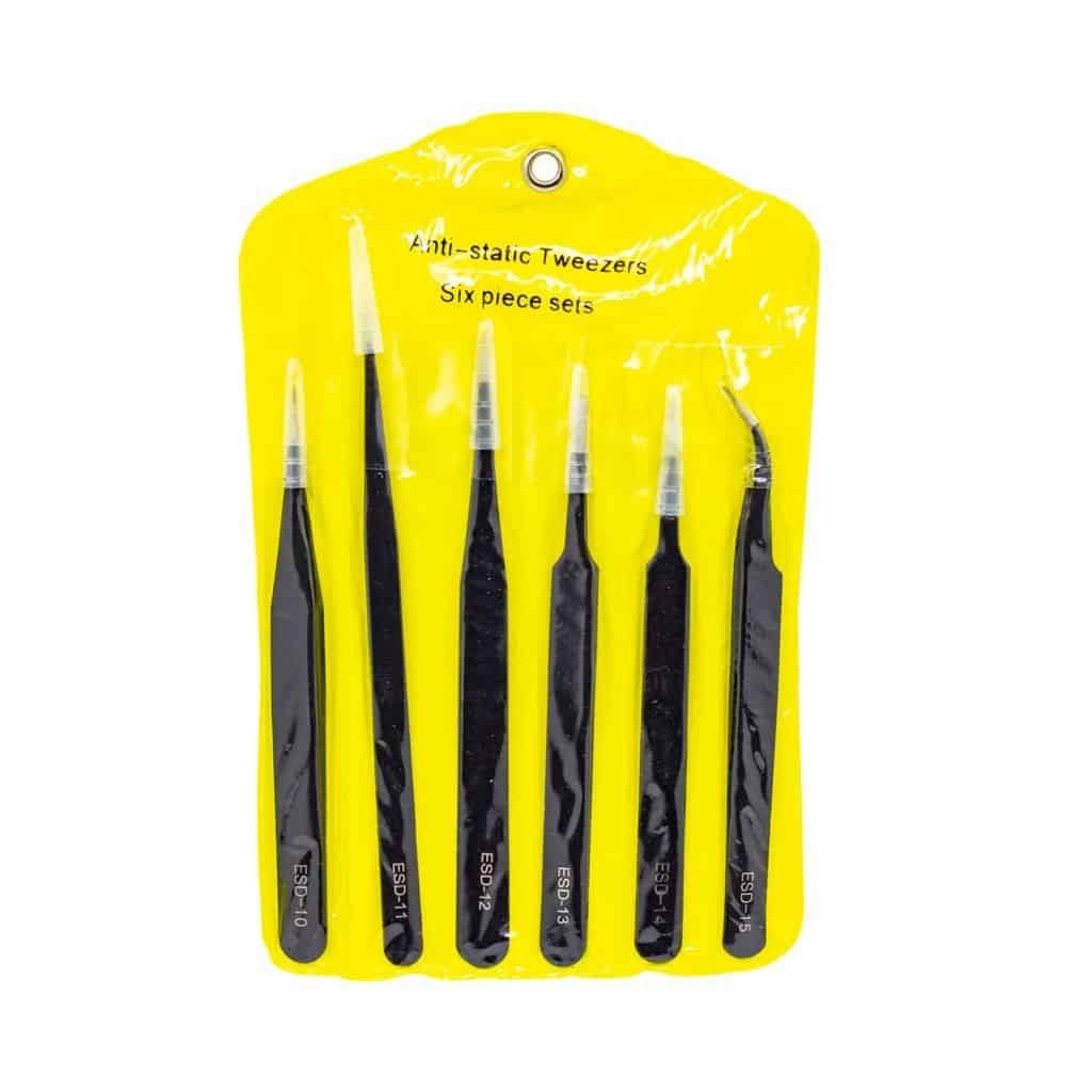 Set de Pinzas Antiestáticas ESD-6PZAS - Mihaba.com