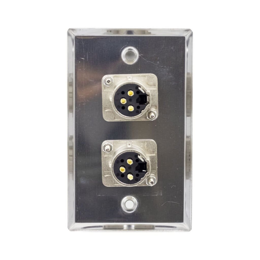 Placa de Pared 1 Plug Cannon y 1 Jack Cannon XLR TM-14034 FINDER - Mihaba.com